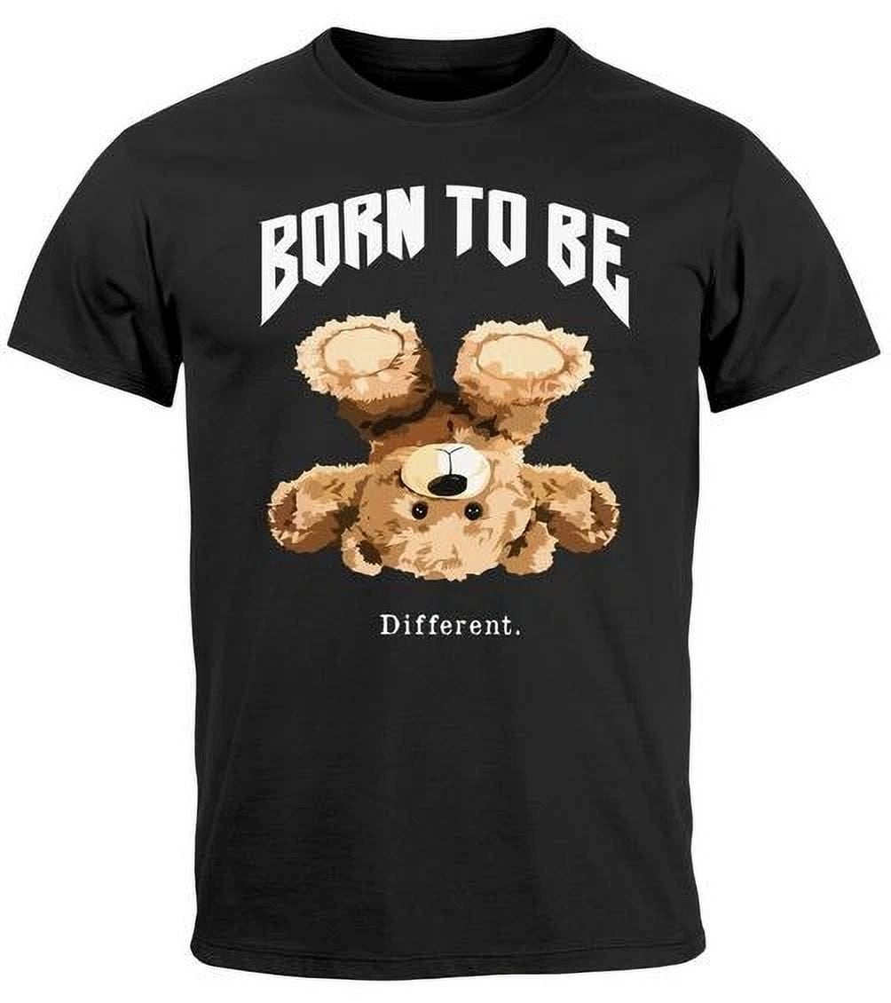 Hot Trending T-Shirt With Born To Be Different Lettering Bear Bear ...