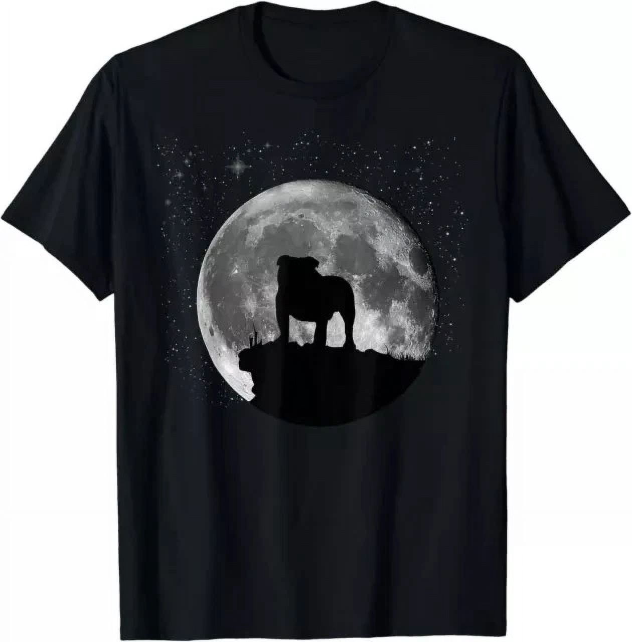Hot Trending T-Shirt With British English Bulldog Moon Funny Dogs ...