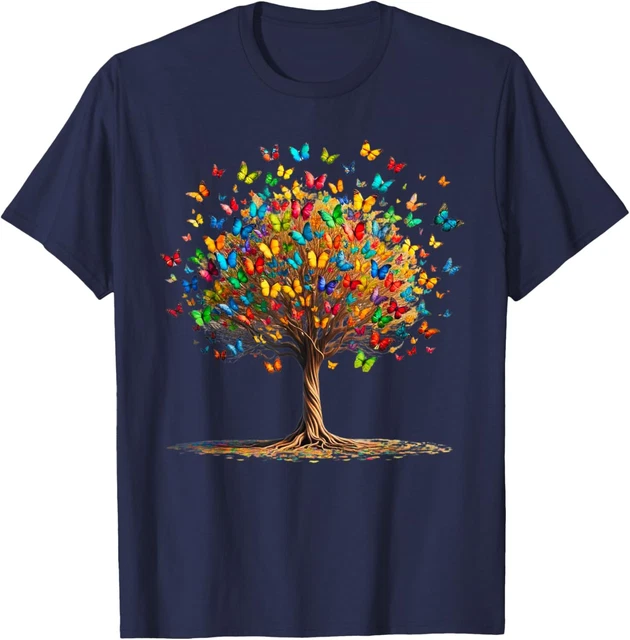 Hot Trending T-Shirt With Butterflies Tree Nature Butterfly Lover ...