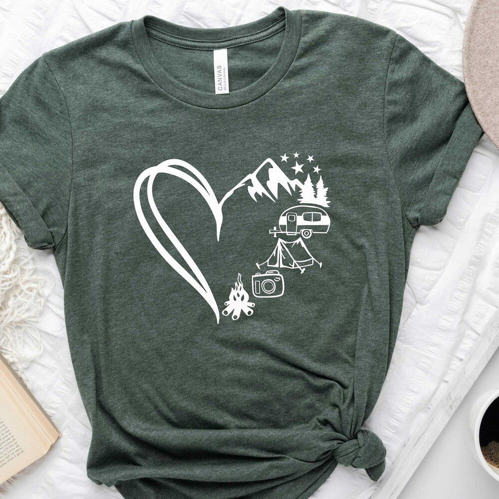 Hot Trending T-Shirt With Camp Love, Camper, Happy Camper Life, Caravan ...