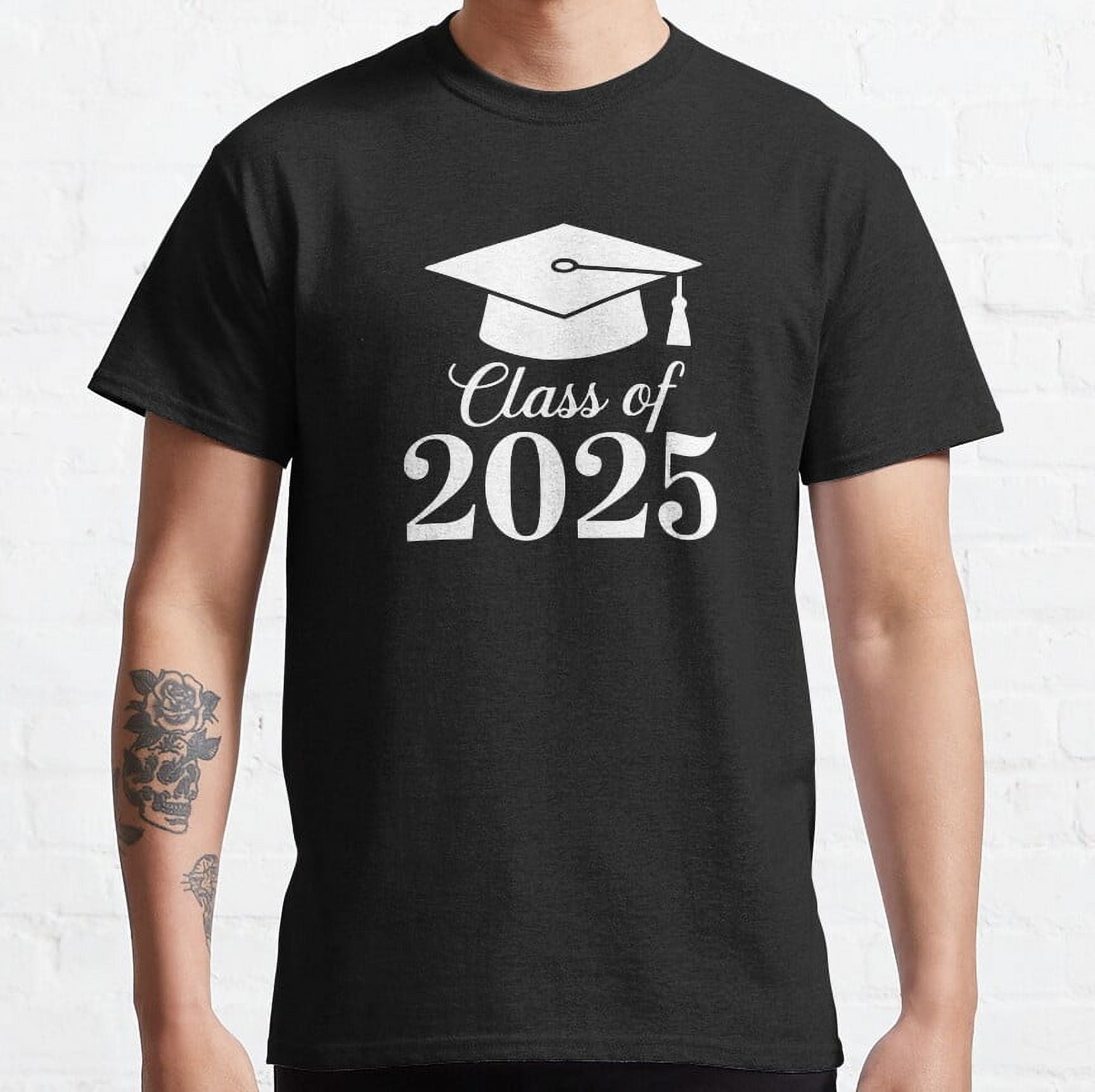 Hot Trending T-Shirt With Class Of 2025 Graduation Cap Minimalist ...