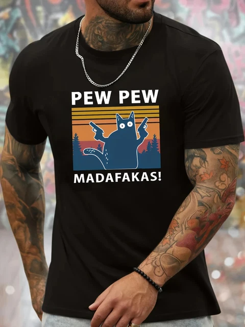 Hot Trending T-Shirt With Comfy Stretchy Graphic T-Shirt Pew Pew And ...