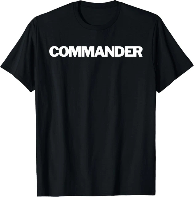 Hot Trending T-Shirt With Commander Insignia Text Apparel U.S Military ...