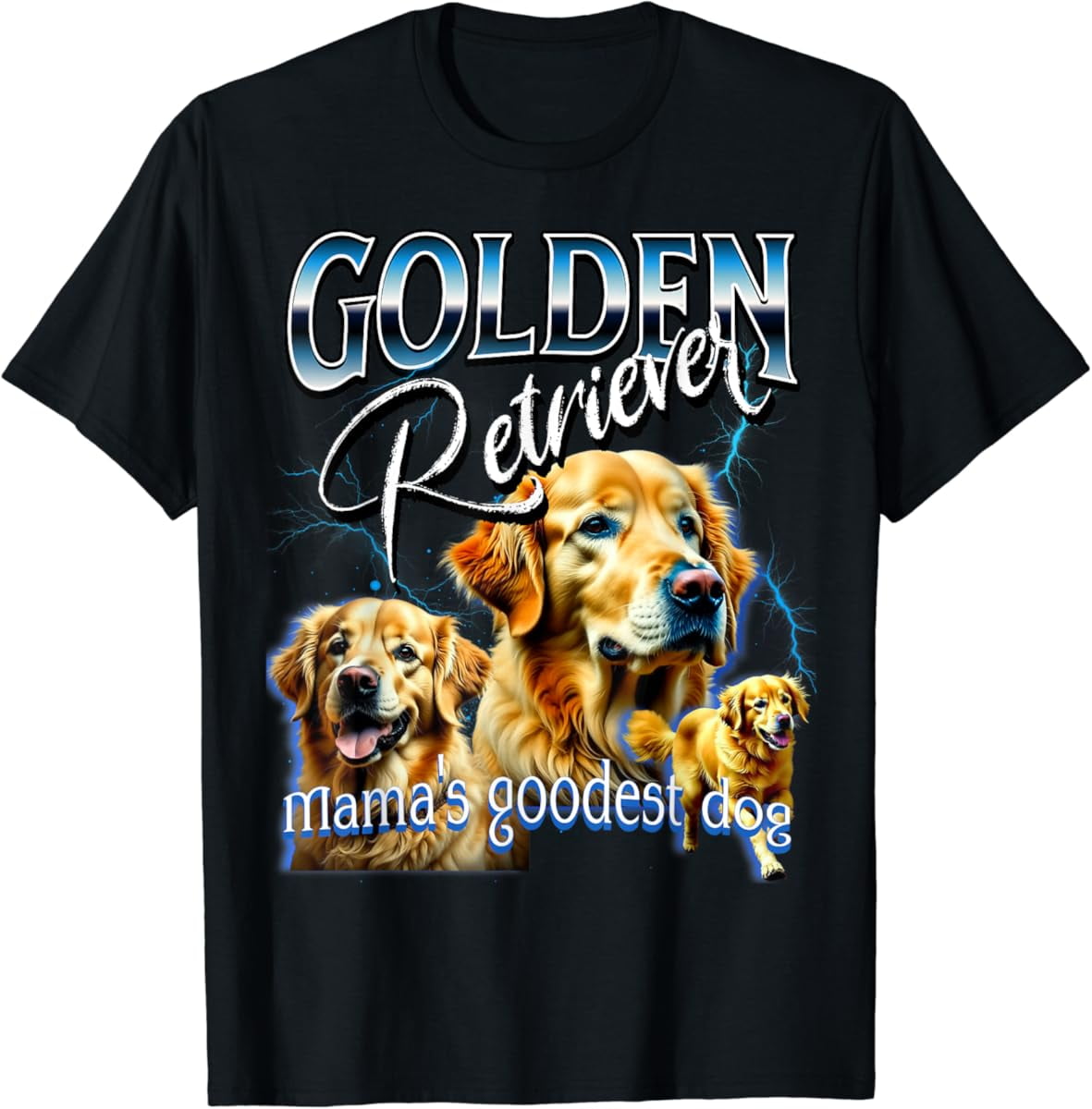 Hot Trending T-Shirt With Cool Bootleg Rap 90S Golden Retriever Mama'S Goodest Dog Mom T-Shirt ...