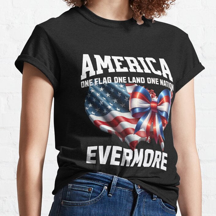 Hot Trending T-Shirt With Coquette America One Flag One Land One Nation ...