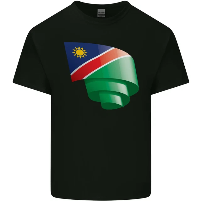 Hot Trending T-Shirt With Curled Namibia Flag Namibian Day Football T ...