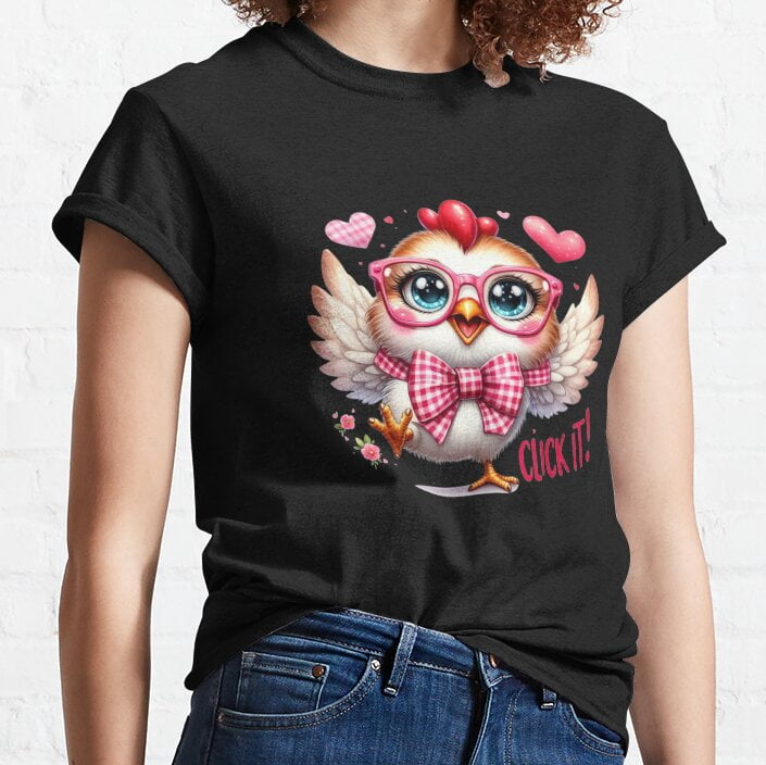 Hot Trending T-Shirt With Cute Chick - Click It! Design Preview Only ...