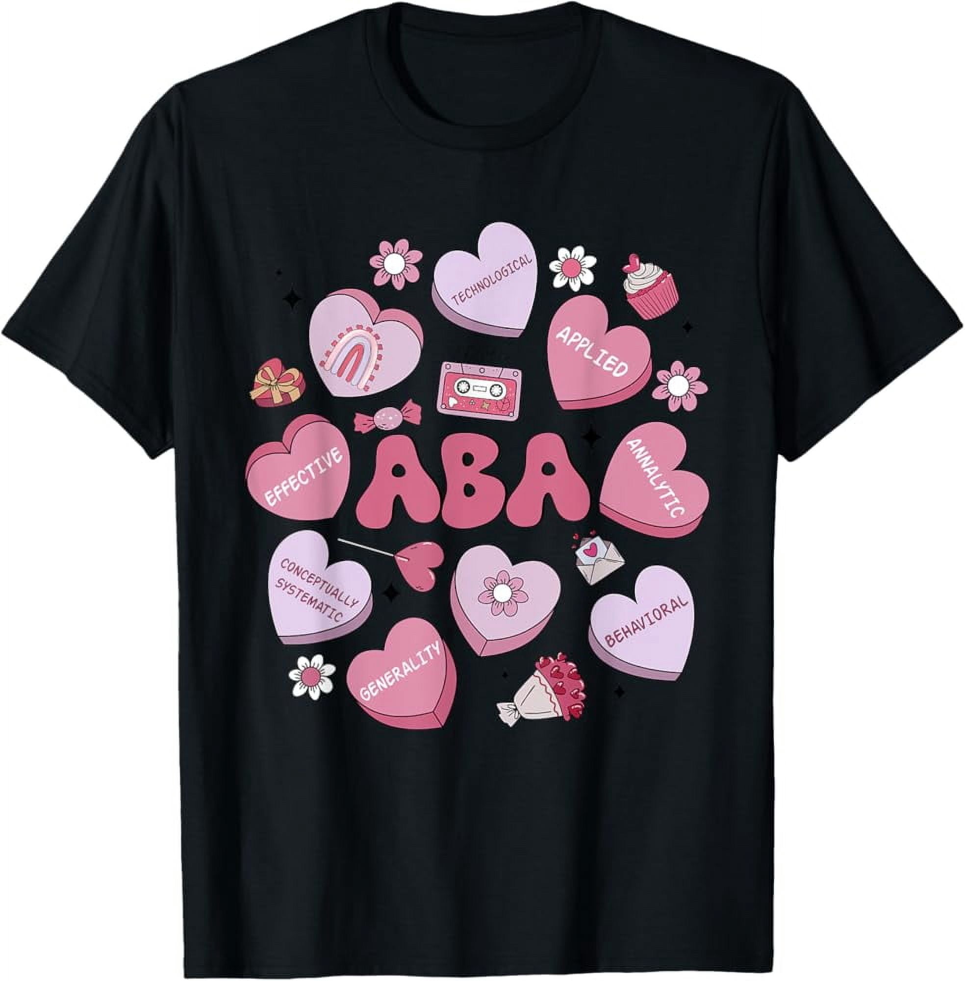 Hot Trending T-Shirt With Cute Funny Aba Therapy Candy Heart Slp ...