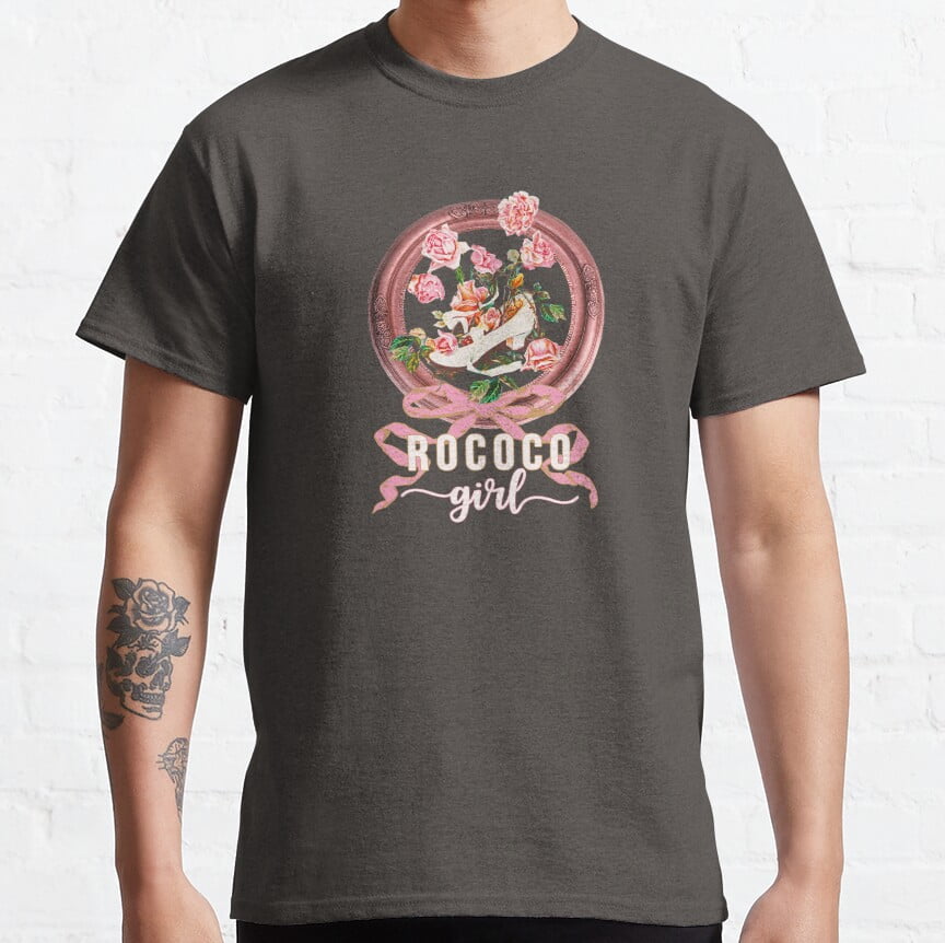 Hot Trending T-Shirt With Cute Rococo Roses Bow Shoe Mocha Mousse ...