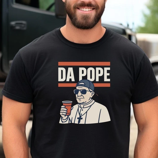 Hot Trending T-Shirt With Da Pope Funny American Pope Leo Bold Catholic ...