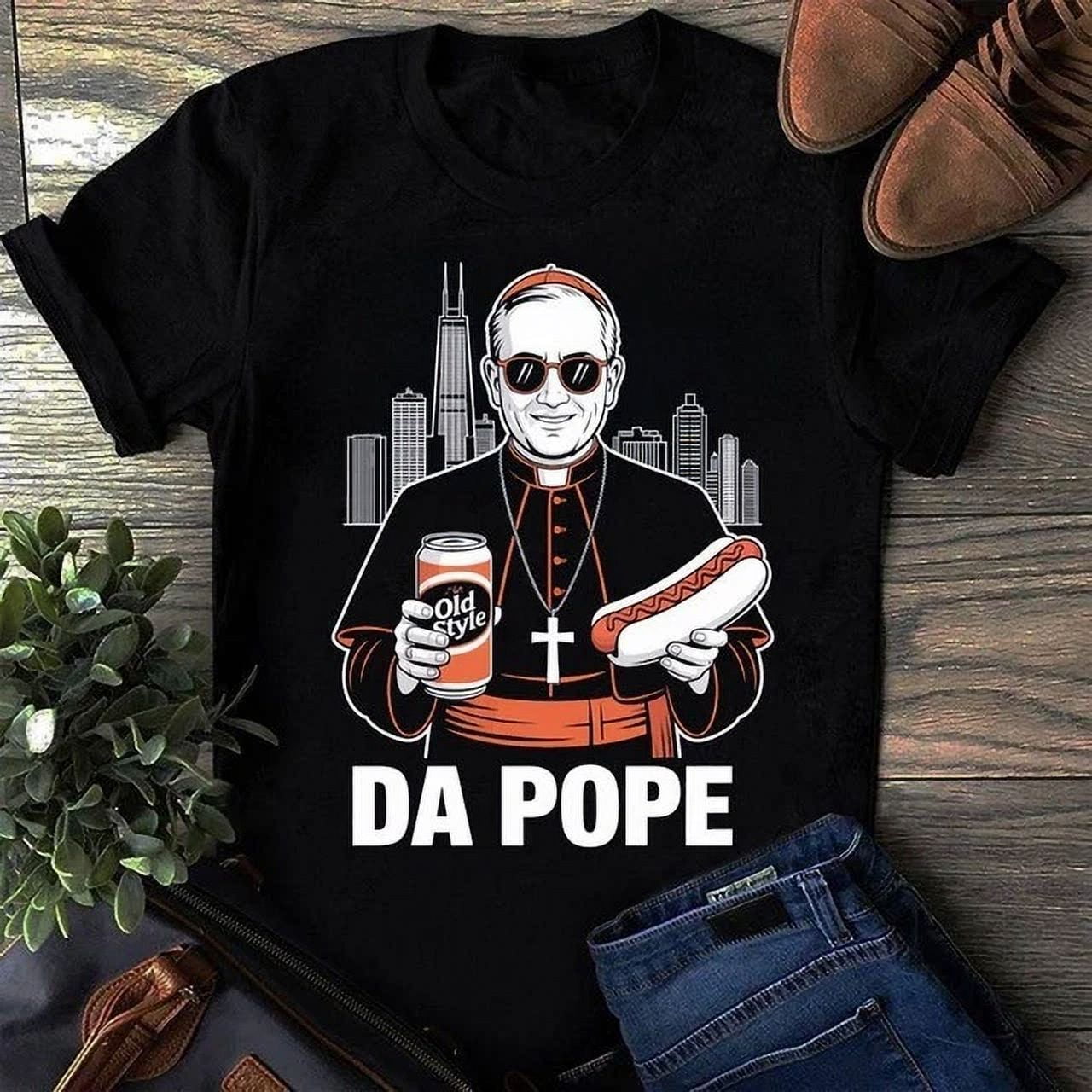 Hot Trending T-Shirt With Da Pope , Pope Robert Prevost, Religious Tee ...