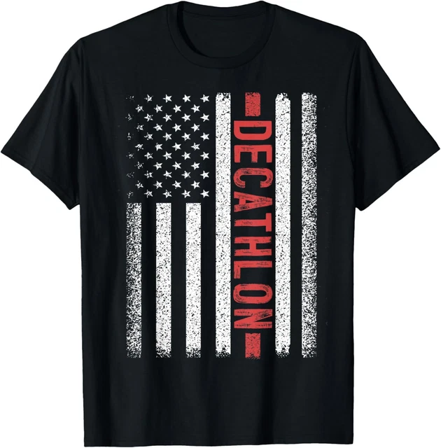 Hot Trending T-Shirt With Decathlon American Flag 4Th Of July Cool Player Novelty T-Shirt Design ...