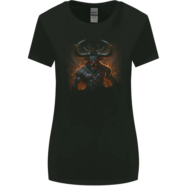 Hot Trending T-Shirt With Demonic Bull From Hell Evil Demon T-Shirt ...
