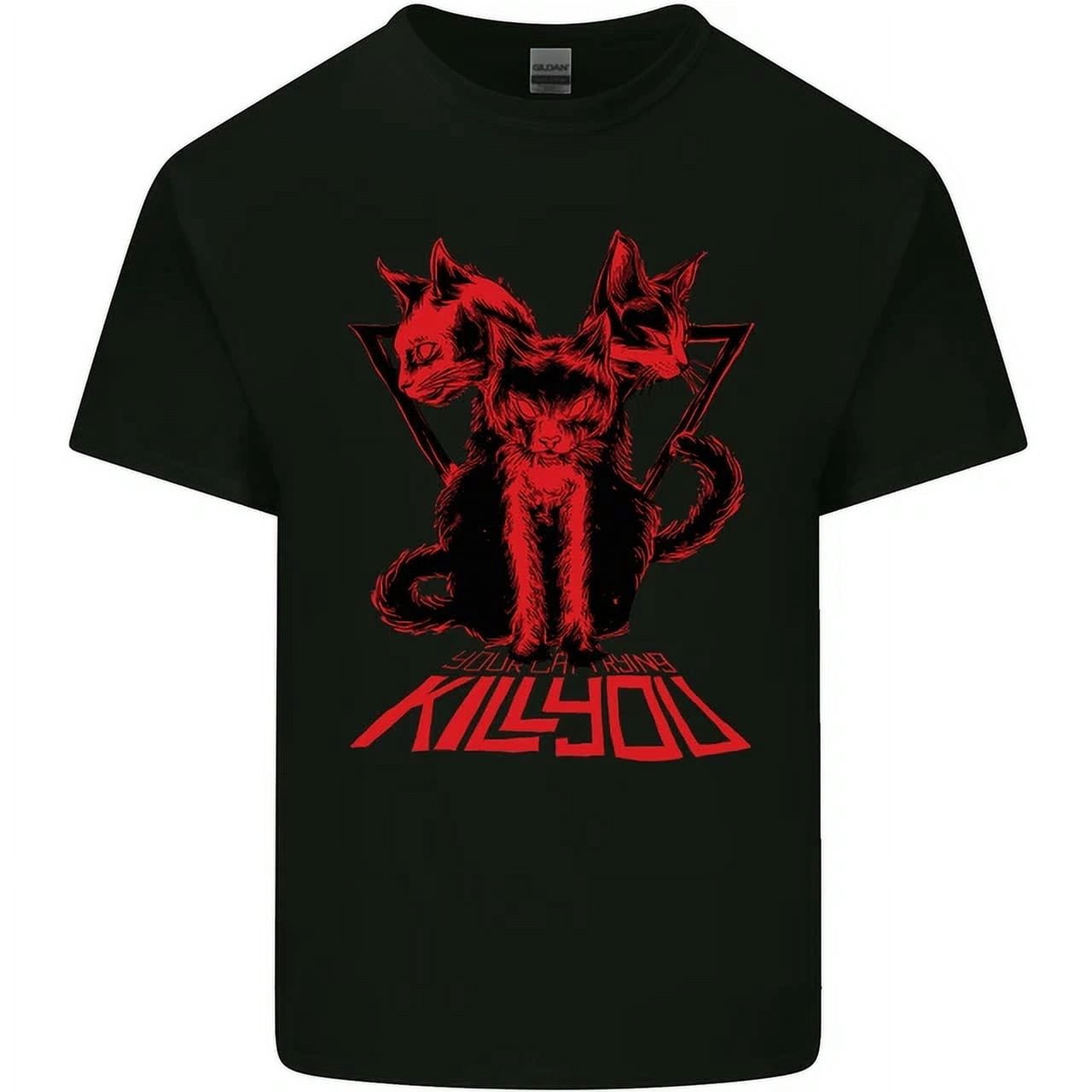 Hot Trending T-Shirt With Demonic Cats Halloween Horror Witch Demons T ...