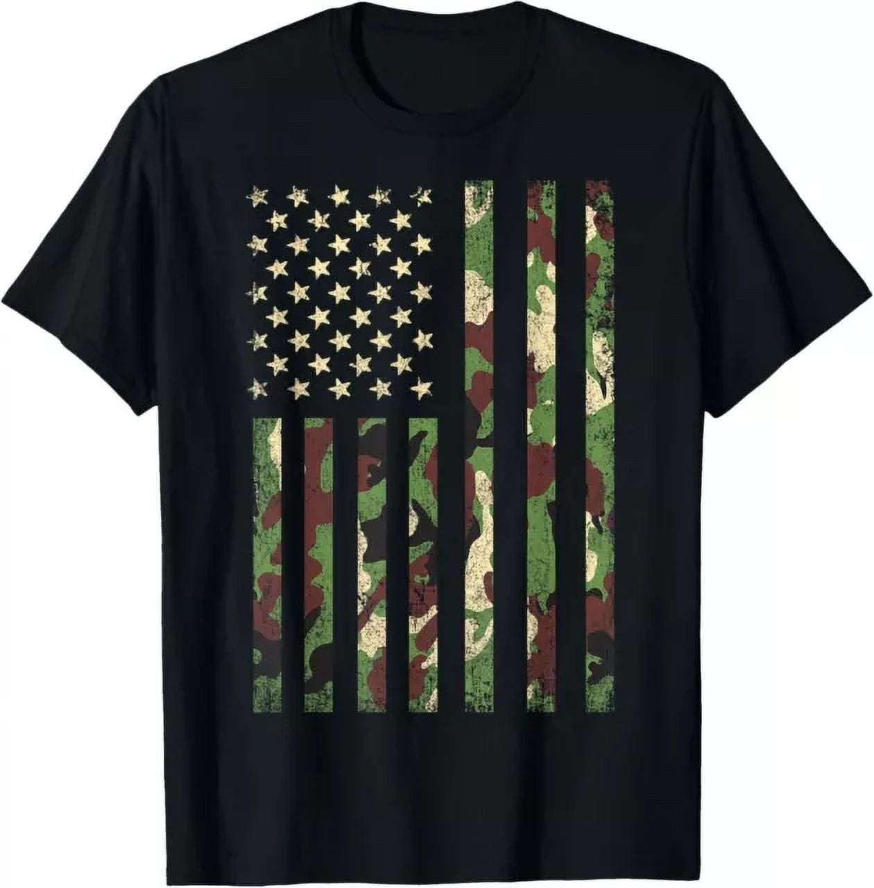 Hot Trending T-Shirt With Desert Camo American Flag Military Tactical ...
