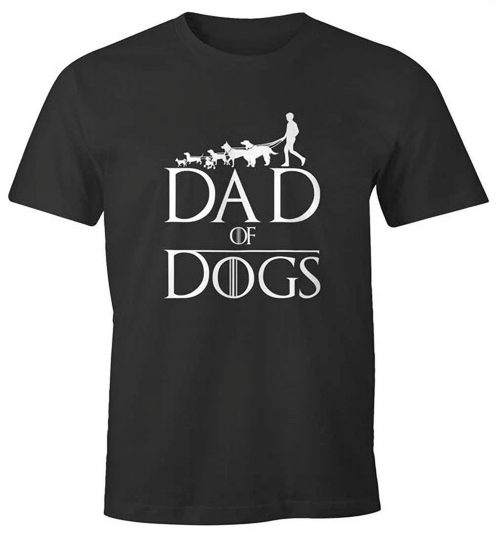 Hot Trending T-Shirt With Dogs Motif Saying Dad Of Dogs Funny Walk ...