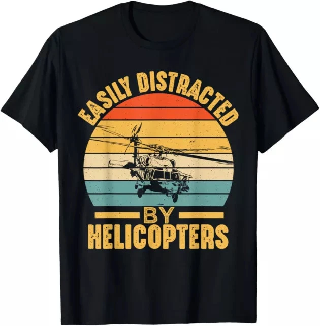 Hot Trending T-Shirt With Easily Distracted By Helicopters Funny ...