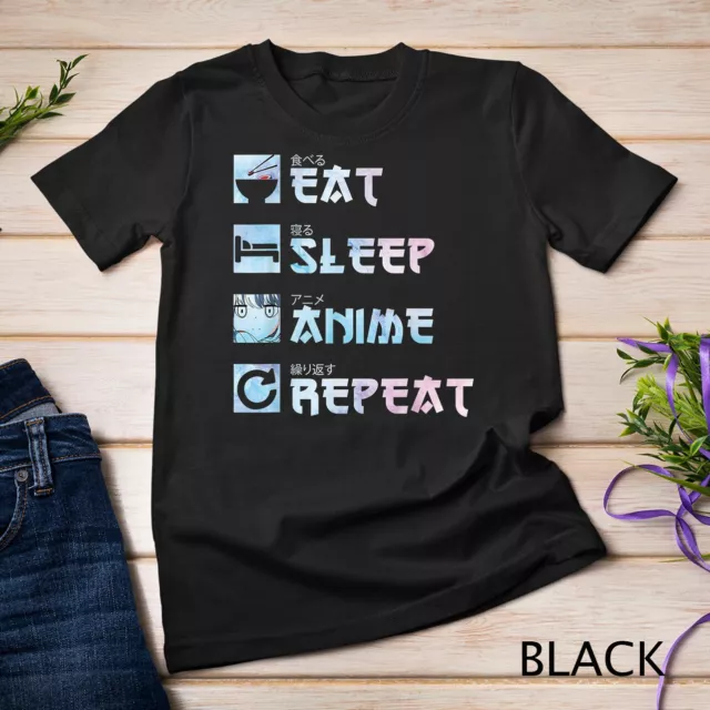 Hot Trending T-Shirt With Eat Sleep Anime Repeat Funny Anime Manga ...