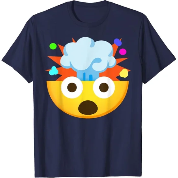 Hot Trending T-Shirt With Emoticon Shocked Face With Exploding Head ...