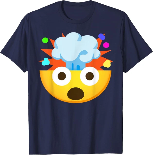 Hot Trending T-Shirt With Emoticon Shocked Face With Exploding Head T ...