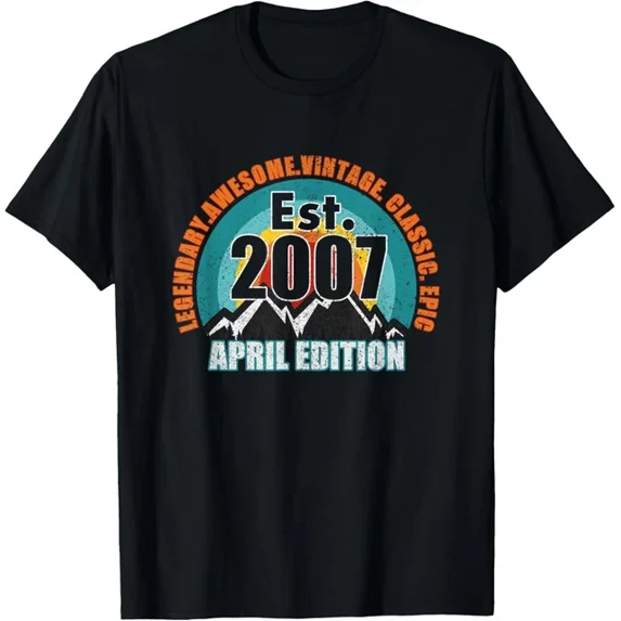 Hot Trending T-Shirt With Established 2007 Born April Edition Legend ...