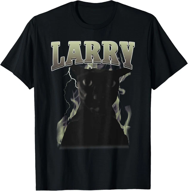 Hot Trending T-Shirt With Evil Larry Cat Dank Brainrot Gift T-Shirt ...