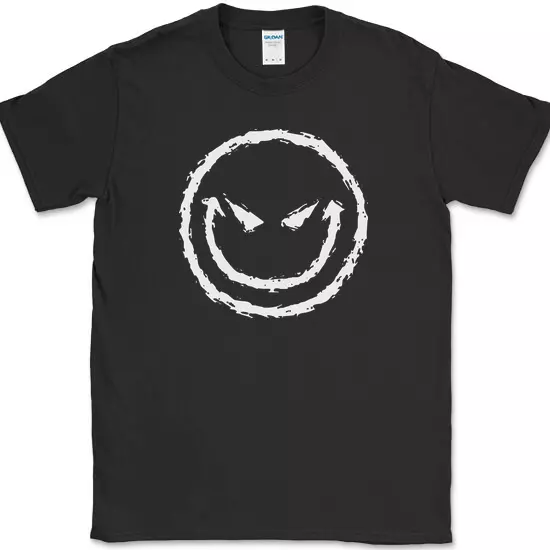 Hot Trending T-Shirt With Evil Smiley Facefunny Rebel Biker Dj Club ...
