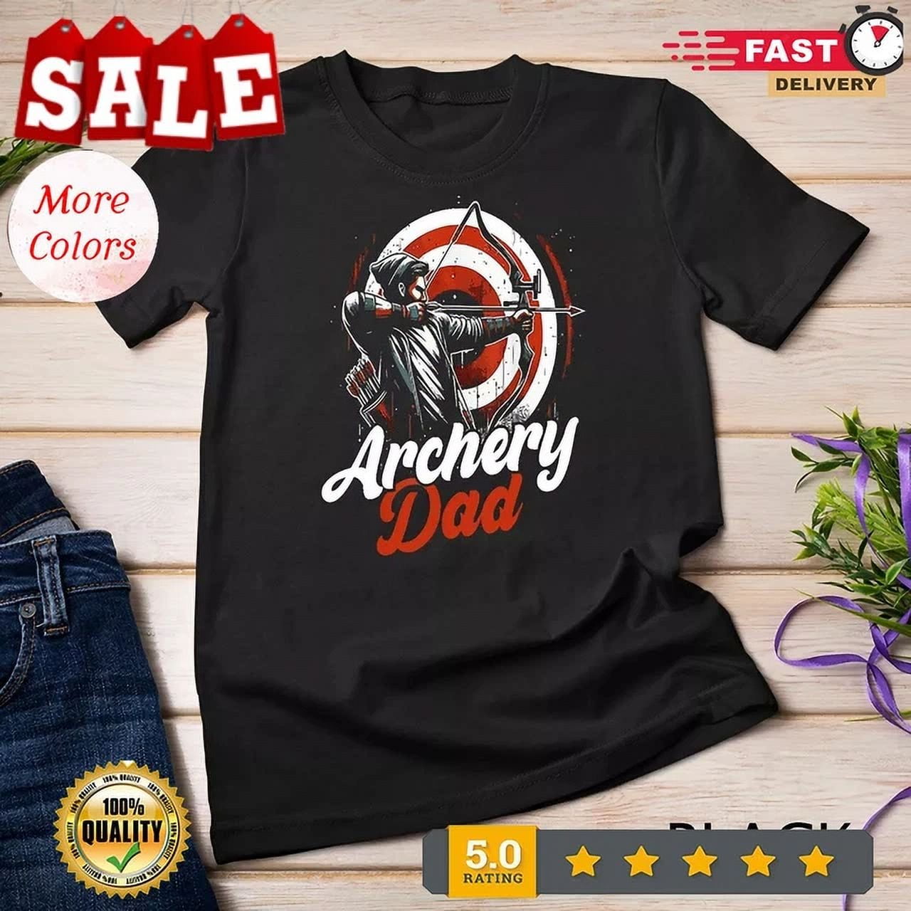 Hot Trending T-Shirt With Father'S Day Archery Gift - Archery Dad - Archer Sports Hunt Design ...