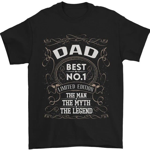 Hot Trending T-Shirt With Fathers Day No 1 Dad Man Myth Legend Funny ...