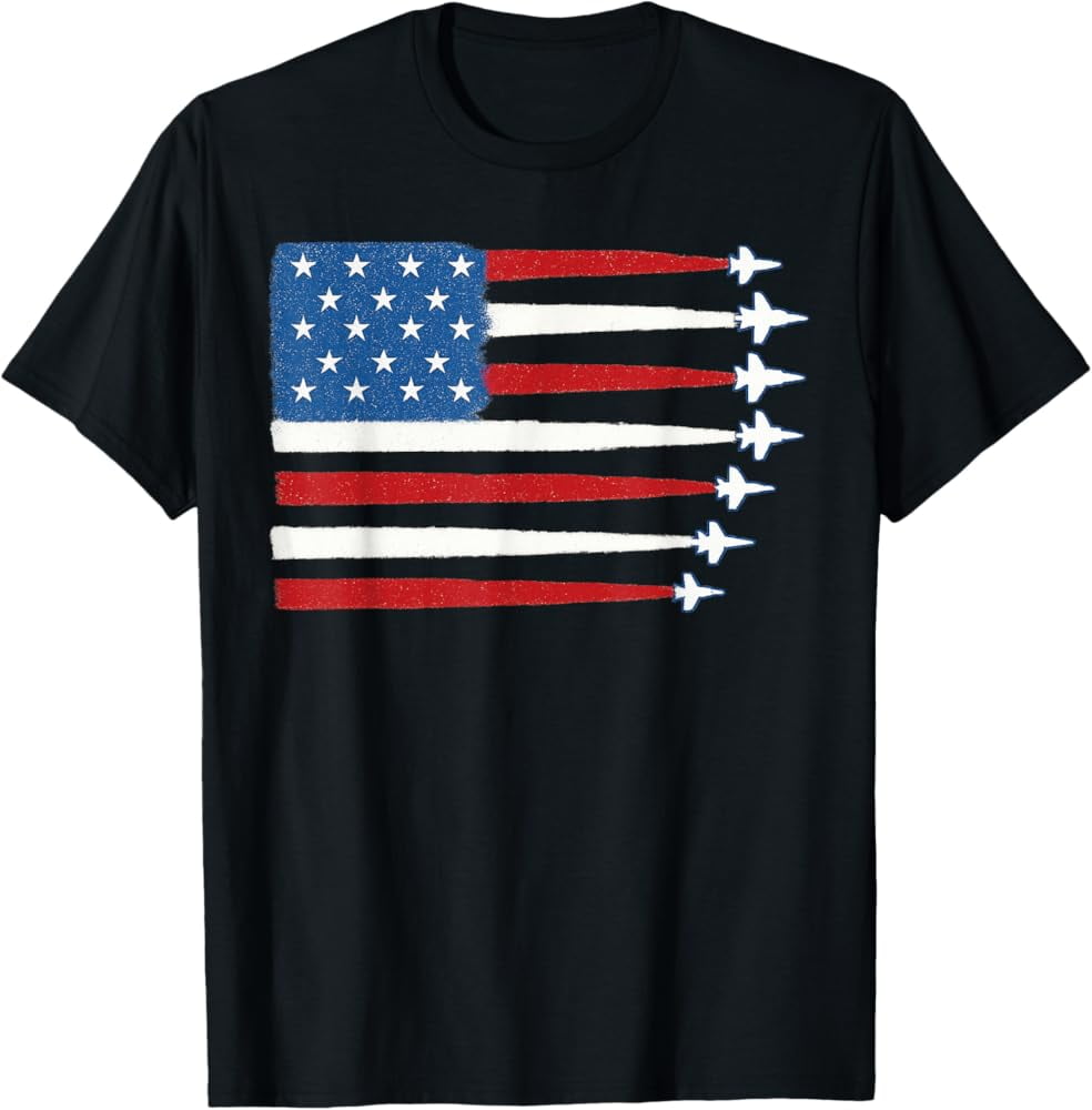 Hot Trending T-Shirt With Fighter Usa Flag 4Th Of July Patriotic T ...