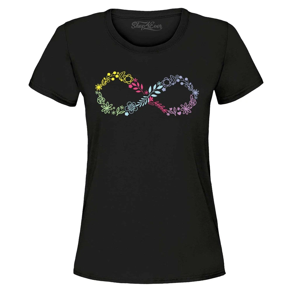 Hot Trending T-Shirt With Floral Infinity Symbol Neurodivergent ...