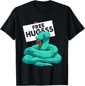 Hot Trending T-Shirt With Free Hugsss Snake Hug Lover Reptile Funny ...