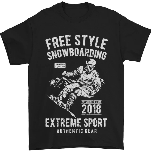 Hot Trending T-Shirt With Freestyling Snowboarding Snowboard T-Shirt ...