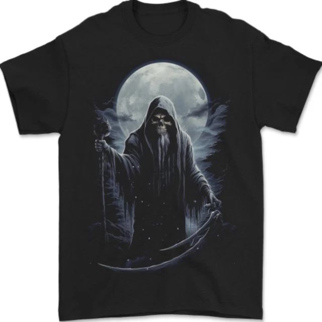 Hot Trending T-Shirt With Full Moon Grim Reaper T-Shirt Design Preview ...