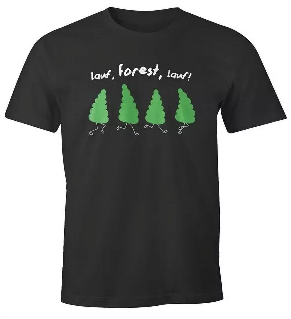 Hot Trending T-Shirt With Fun Saying Funny Run Forest Run Tree Pattern ...