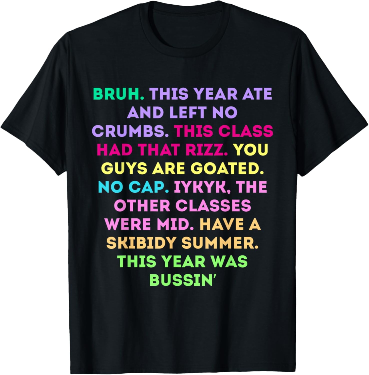 Hot Trending T-Shirt With Funny 2025 Gen A Slang Last Day Of School ...