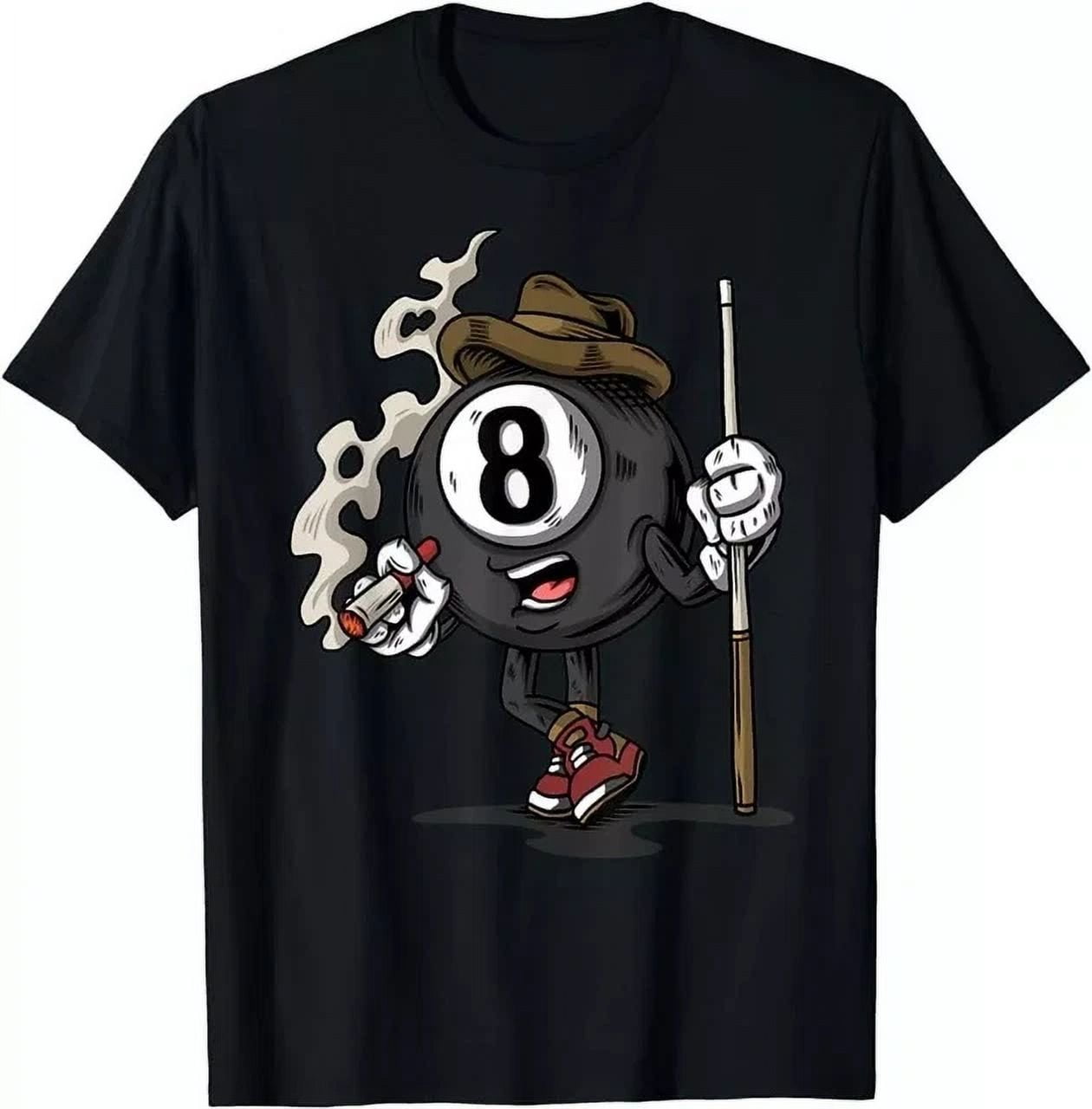 Hot Trending T-Shirt With Funny 8 Ball Billiard Pool Player Eight Ball ...