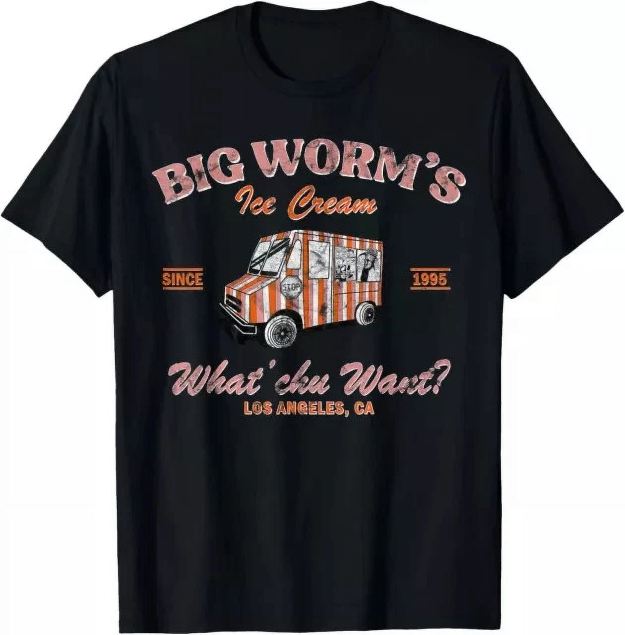 Hot Trending T-Shirt With Funny Big Worm'S Ice Cream What Chu Want Vintage Design Preview Only ...