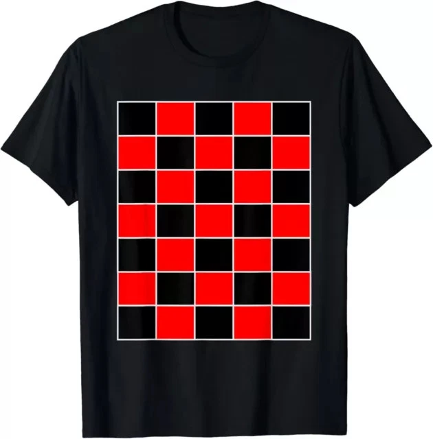 Hot Trending T-Shirt With Funny Checkerboard Board Games Black Red For ...