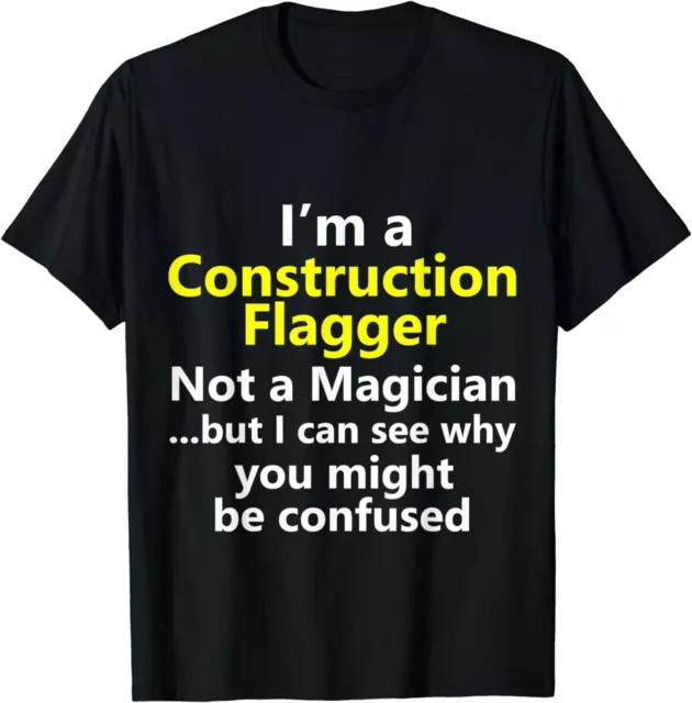 Hot Trending T-Shirt With Funny Construction Flagger Job Title Worker ...