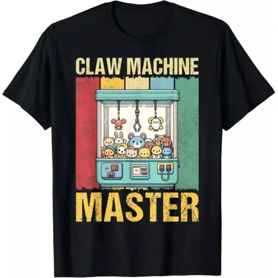 Hot Trending T-Shirt With Funny Crane Game Claw Machine Master Design ...