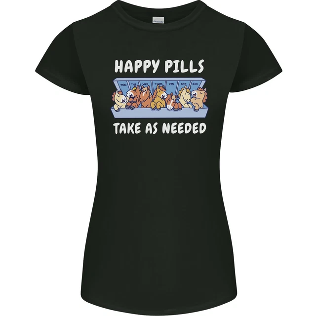 Hot Trending T-Shirt With Funny Equestrian Horse Pills T-Shirt Design ...