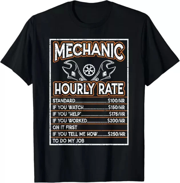 Hot Trending T-Shirt With Funny Mechanic Hourly Rate Labor Rates Design ...