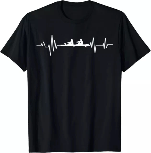 Hot Trending T-Shirt With Funny Rowing Crew Gift Cute Heartbeat Rowers ...