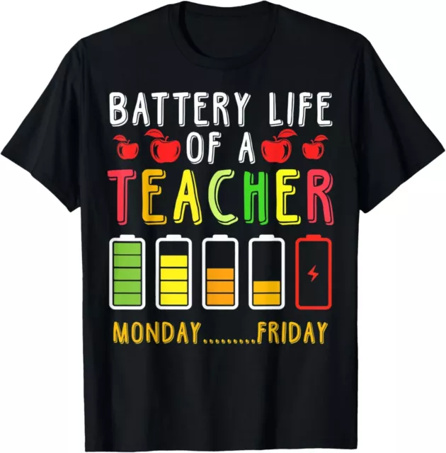 Hot Trending T-Shirt With Funny Teacher Battery Life Teacher Battery ...