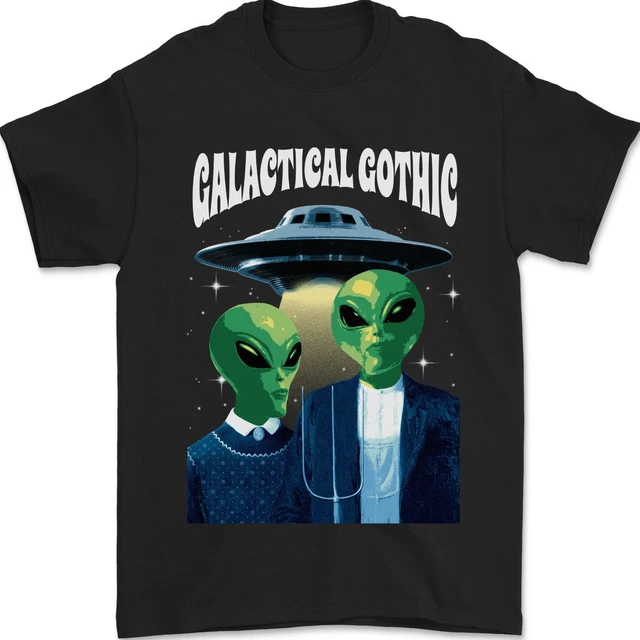Hot Trending T-Shirt With Galactic Gothic Funny Alien Ufo Goth T-Shirt ...