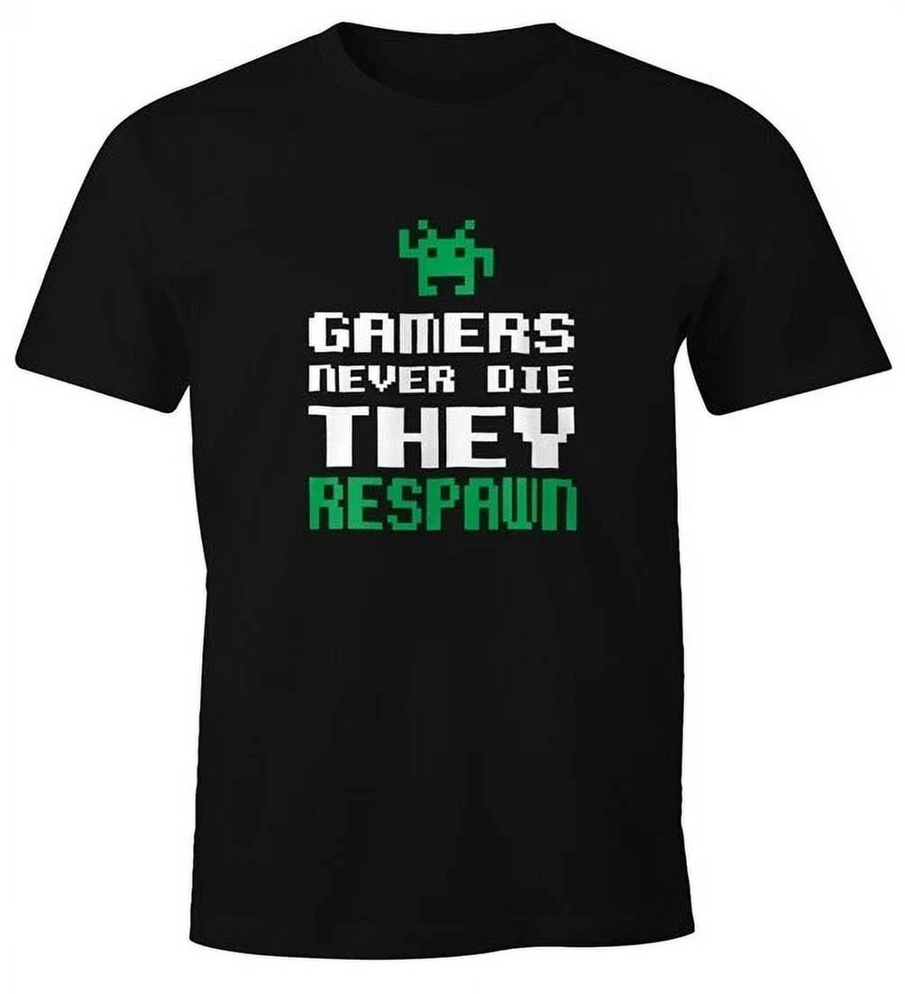 Hot Trending T-Shirt With Gamers Never Die They Respawn Saying Pixel ...