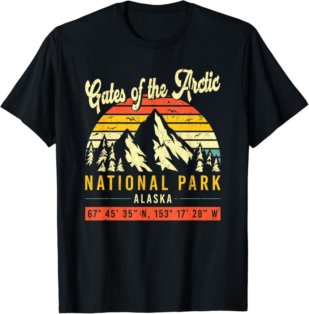 Hot Trending T-Shirt With Gates Of The Arctic Vintage Retro Alaska ...