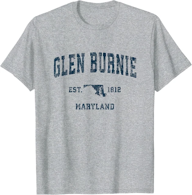 Hot Trending T-Shirt With Glen Burnie Maryland Md Vintage Sports Design ...