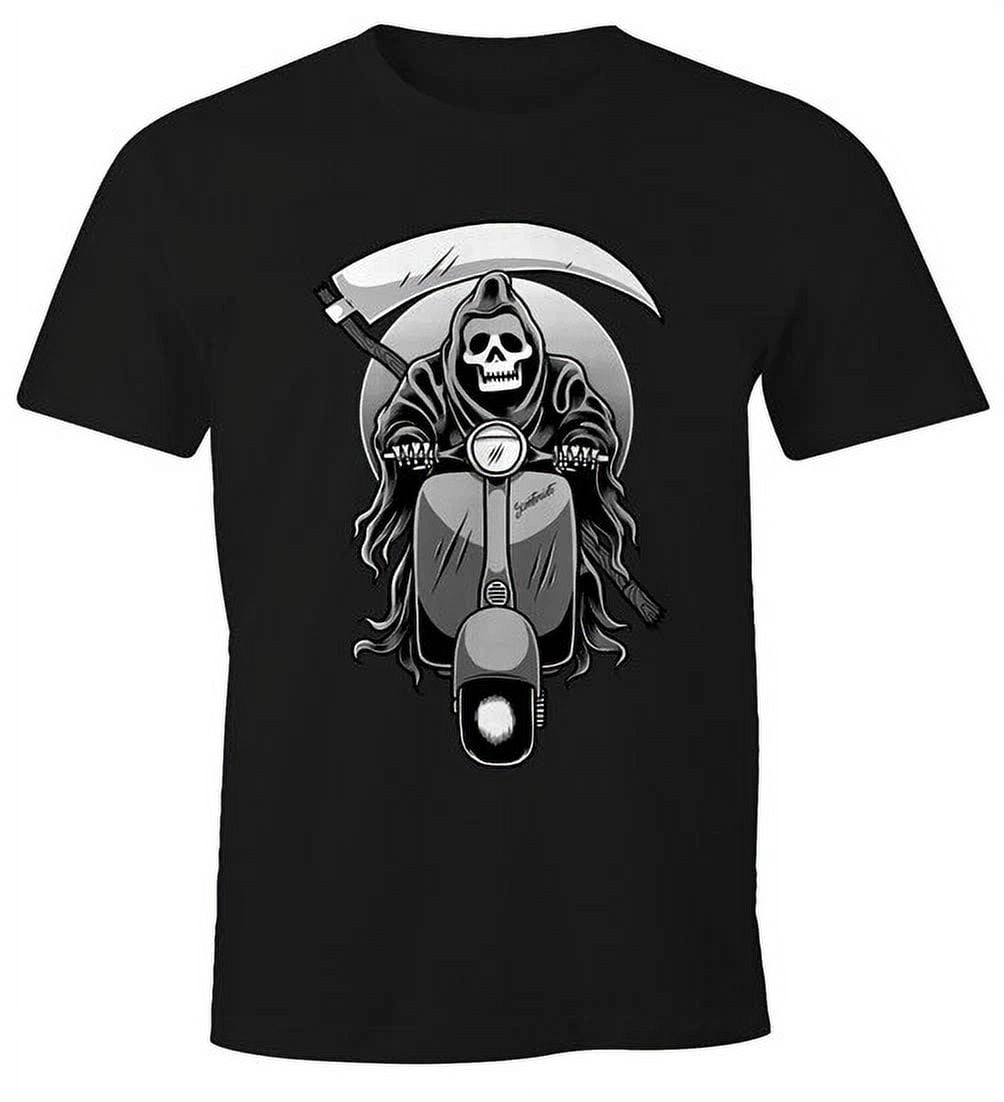Hot Trending T-Shirt With Gothic Motif Print Death Grim Reaper Rides ...